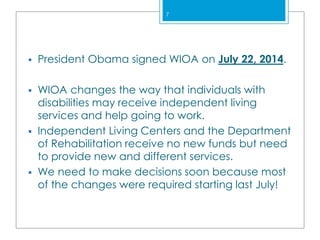 Employment and Disability: Workforce Innovation & Opportunity Act (WIOA ...