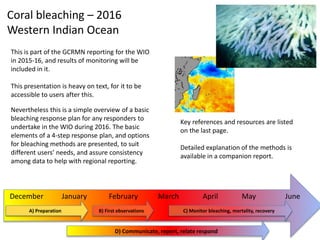 Coral bleaching response guide 2016 (Western Indian Ocean) | PPTX