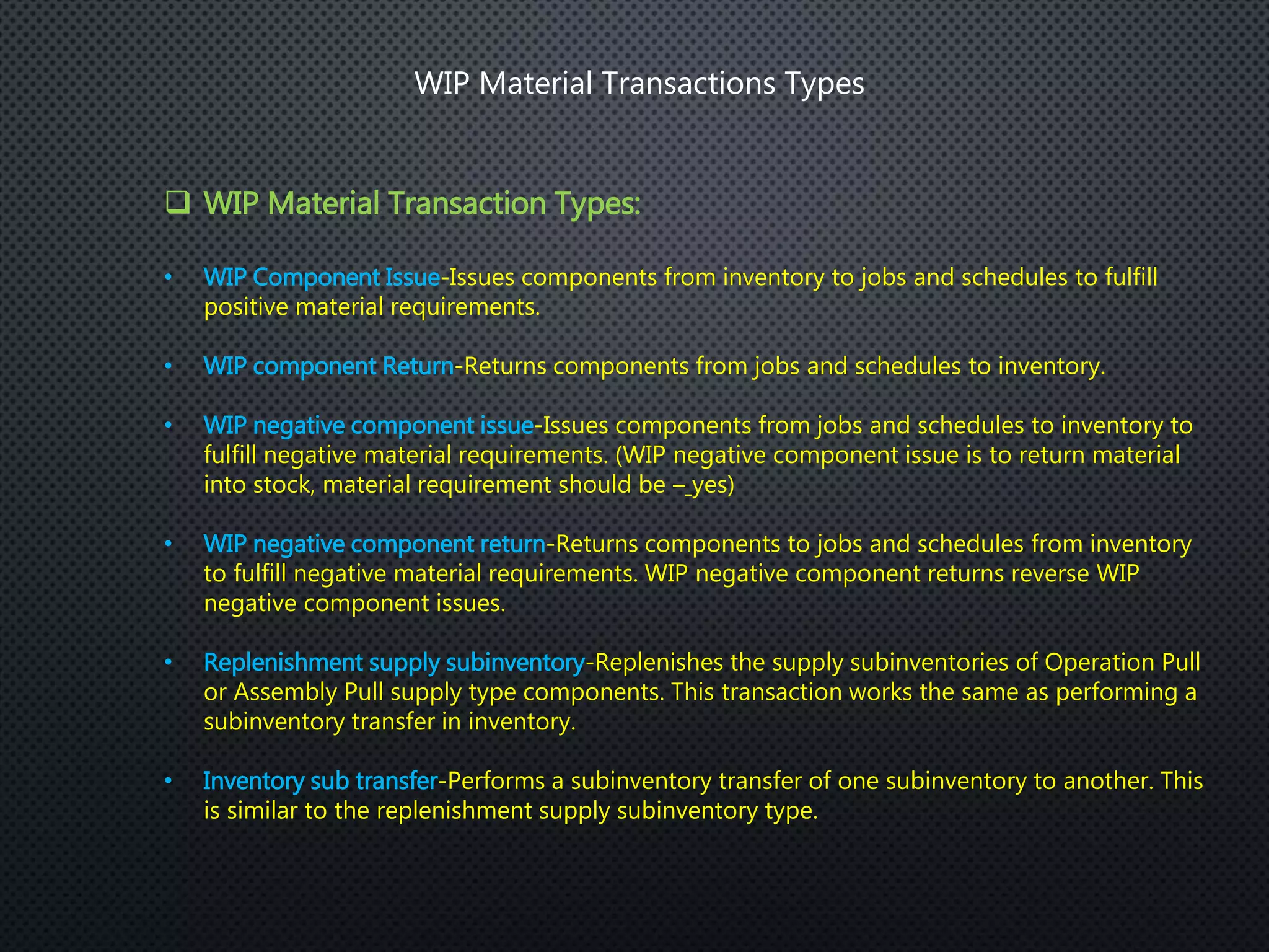 Oracle R12 Work In Process | PPTX