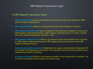 Oracle R12 Work In Process | PPTX