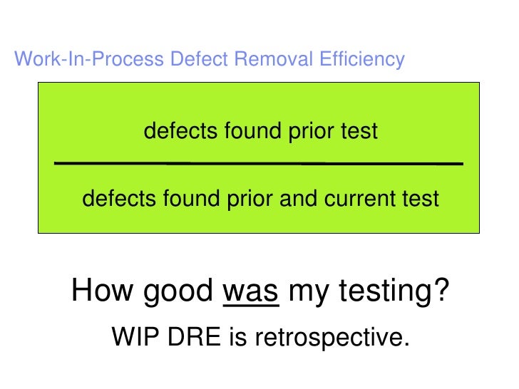Weighted Defect Removal Effectiveness: Method and Value