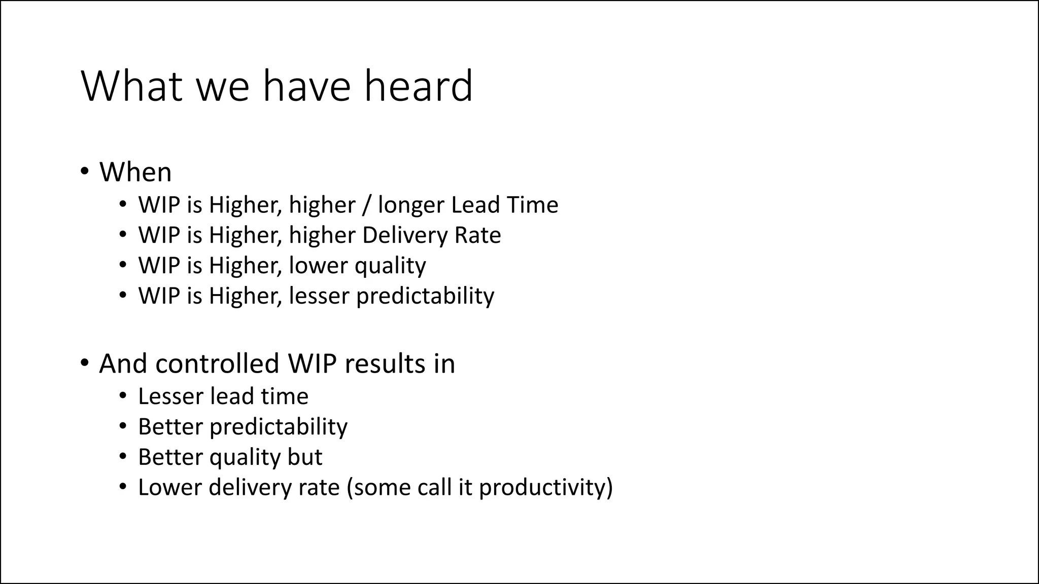 Lean Kanban India 2018 | WIP decides Lead Time, Delivery Rate and Flow ...