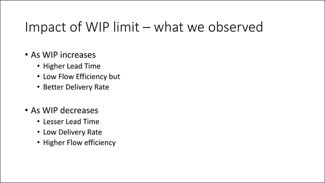 Lean Kanban India 2018 | WIP decides Lead Time, Delivery Rate and Flow ...