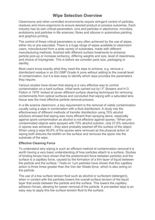 Wipes Surface Cleaning Multi Layer Wipes and Tough Absorbent | PDF