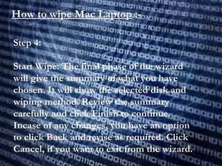 How to Wipe Mac Laptop | PPT