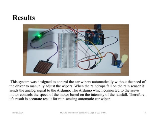 auto matic car wiping sistem using aurdino | PPTX