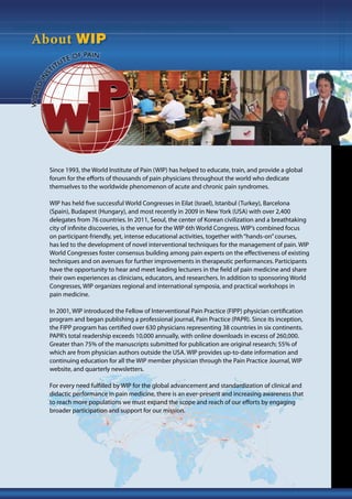 Wip Foundation Dossier 2011 Updated Sept 11 | PDF