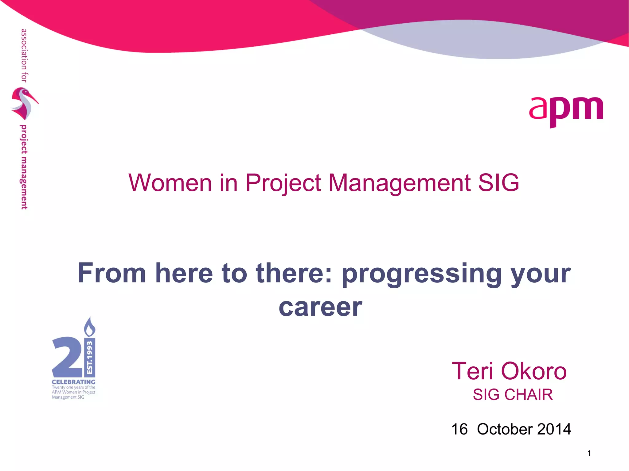 APM Presents - Women in Project Management presentation | PPT