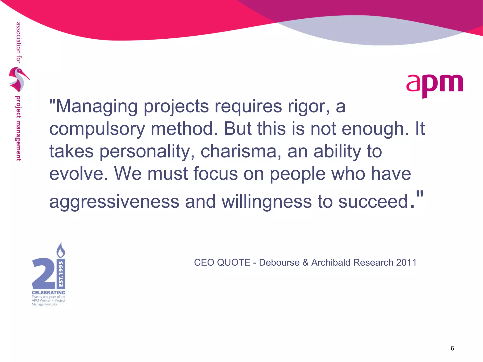 APM Presents - Women in Project Management presentation | PPT