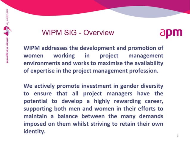 APM Presents - Women in Project Management presentation | PPT