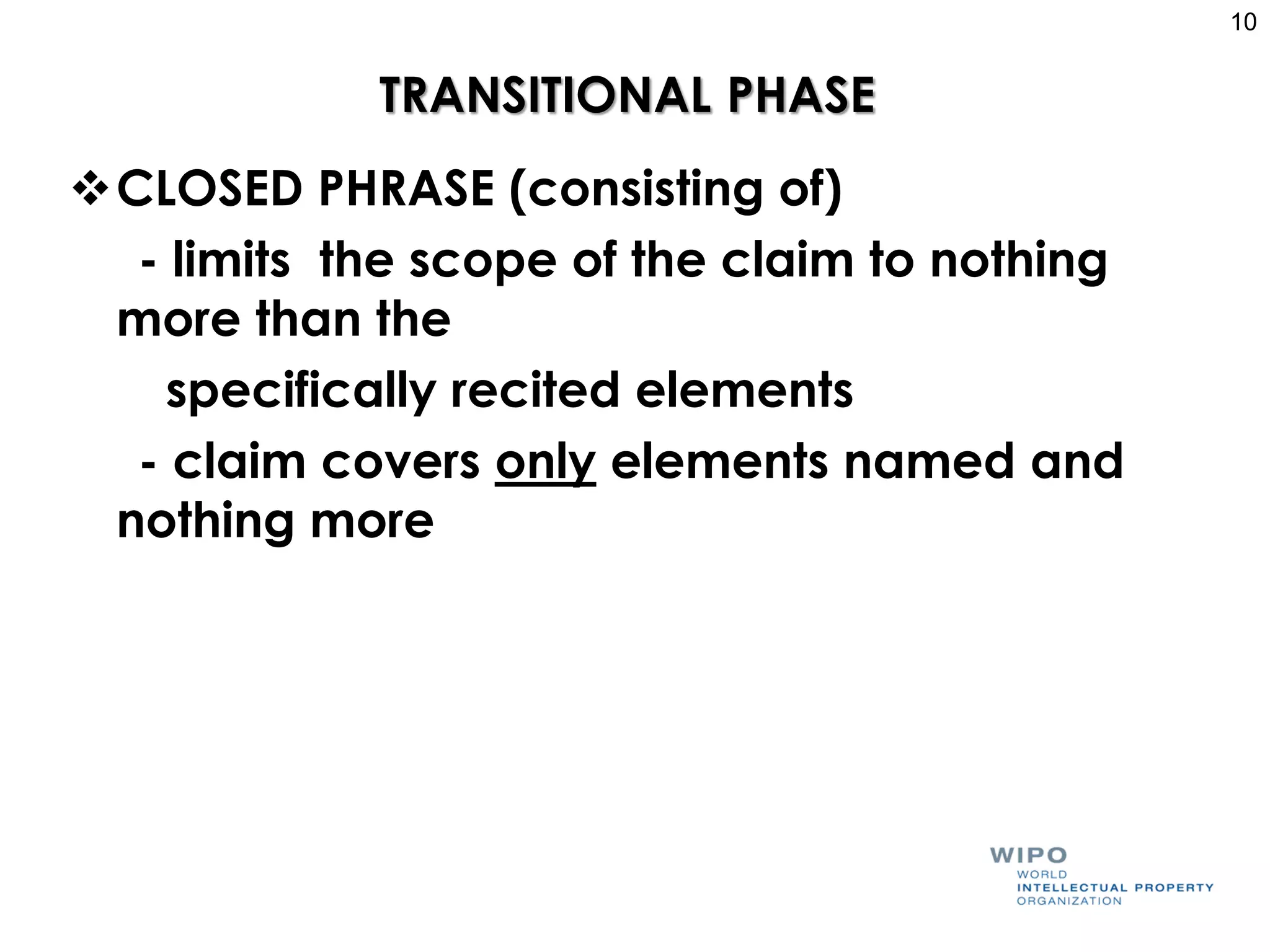 PATENT CLAIM FORMAT AND TYPES OF CLAIMS | PDF