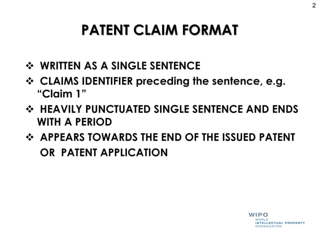 PATENT CLAIM FORMAT AND TYPES OF CLAIMS | PDF