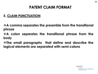 PATENT CLAIM FORMAT AND TYPES OF CLAIMS | PDF