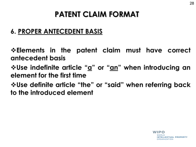 PATENT CLAIM FORMAT AND TYPES OF CLAIMS | PDF
