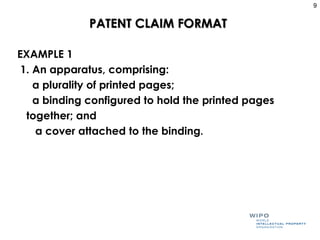 PATENT CLAIM FORMAT AND TYPES OF CLAIMS | PPT