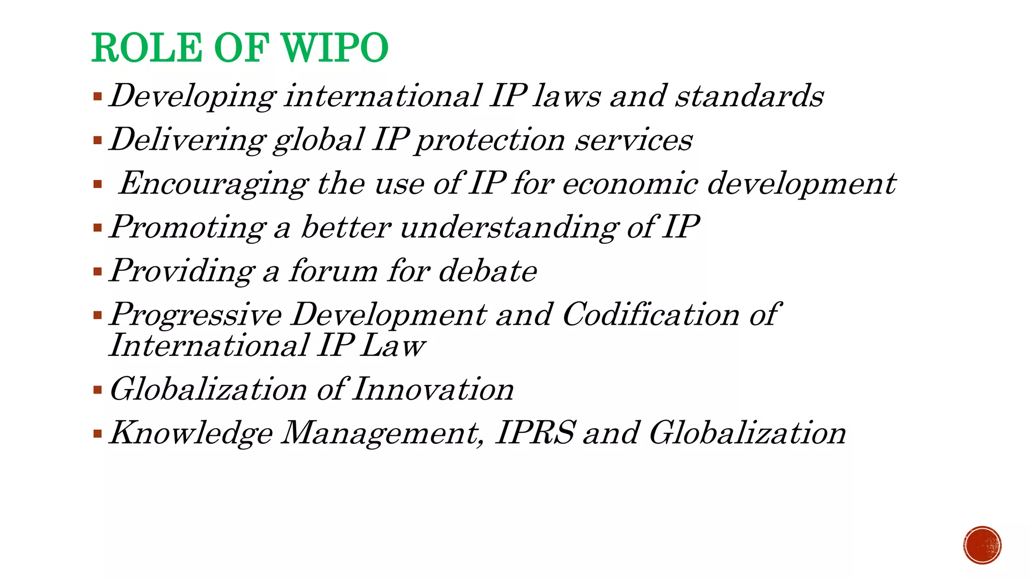 World intellectual property organization (WIPO) | PPTX