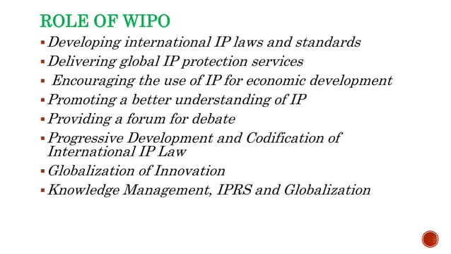 World intellectual property organization (WIPO) | PPTX
