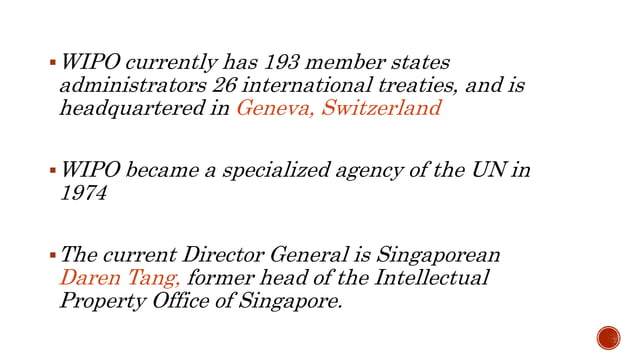 World intellectual property organization (WIPO) | PPTX