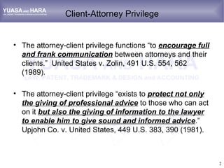Client Attorney Privilege | PPT