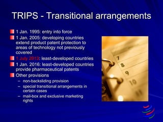 WTO AND THE TRIPS AGREEMENT INTRODUCTION | PPT