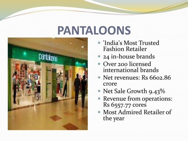Wip project on pantaloons | PPT