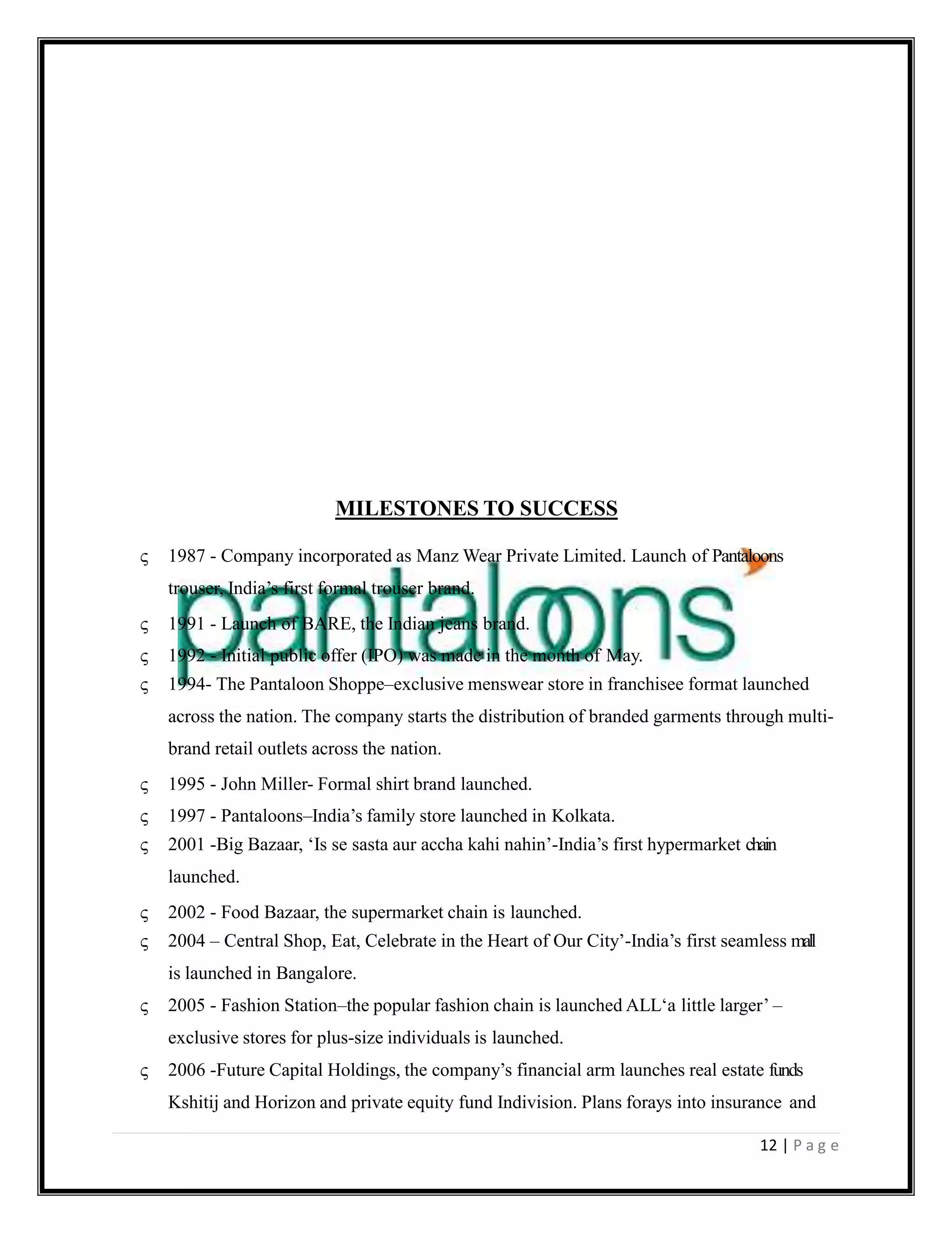 Wip project on pantaloons | PPT