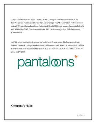 Wip project on pantaloons | PPT