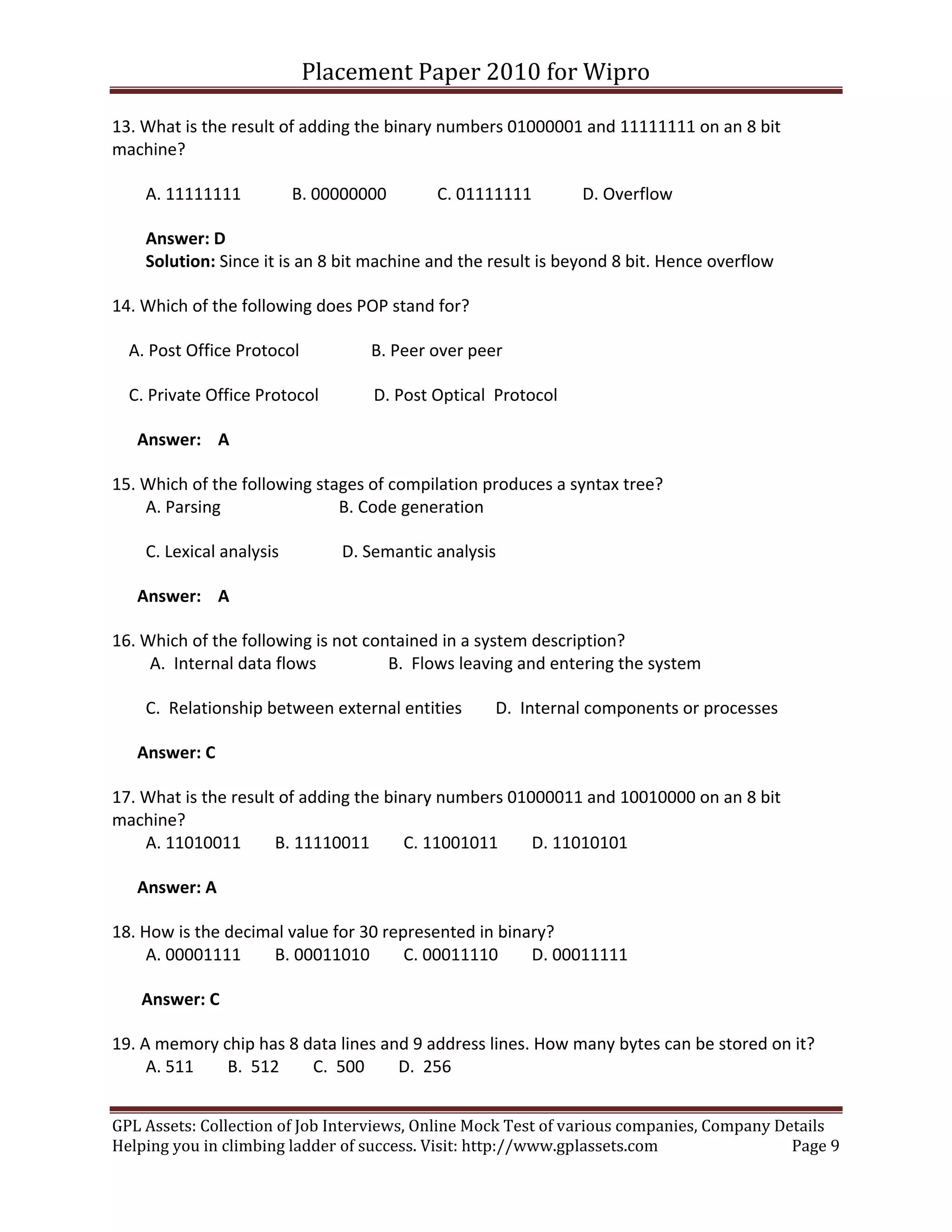 Wipro | PDF | Computing | Technology & Computing