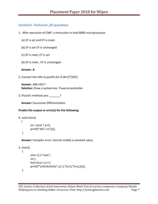 Wipro | PDF | Computing | Technology & Computing