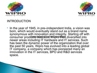Wipro of CEO introduce | PPT