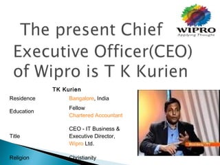 Wipro of CEO introduce | PPT