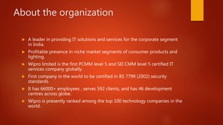 Wipro- applying thought.. | PPTX