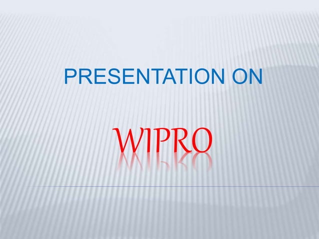 Wipro | PPT