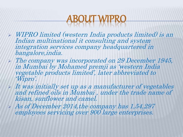 Wipro | PPT