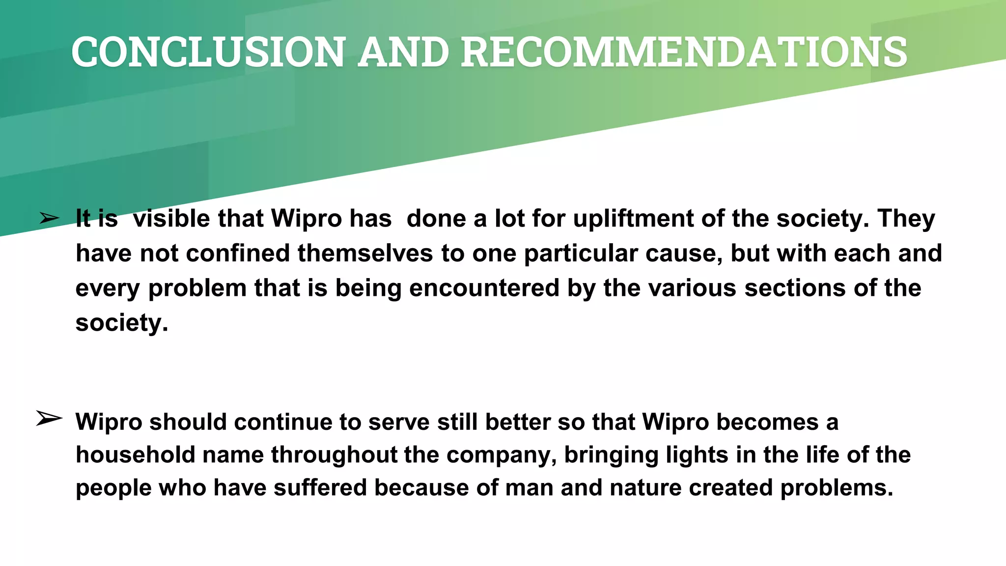 Wipro Corporate Social Responsibility | PPTX