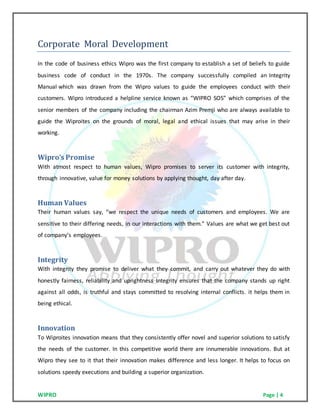 Wipro ethics | DOCX