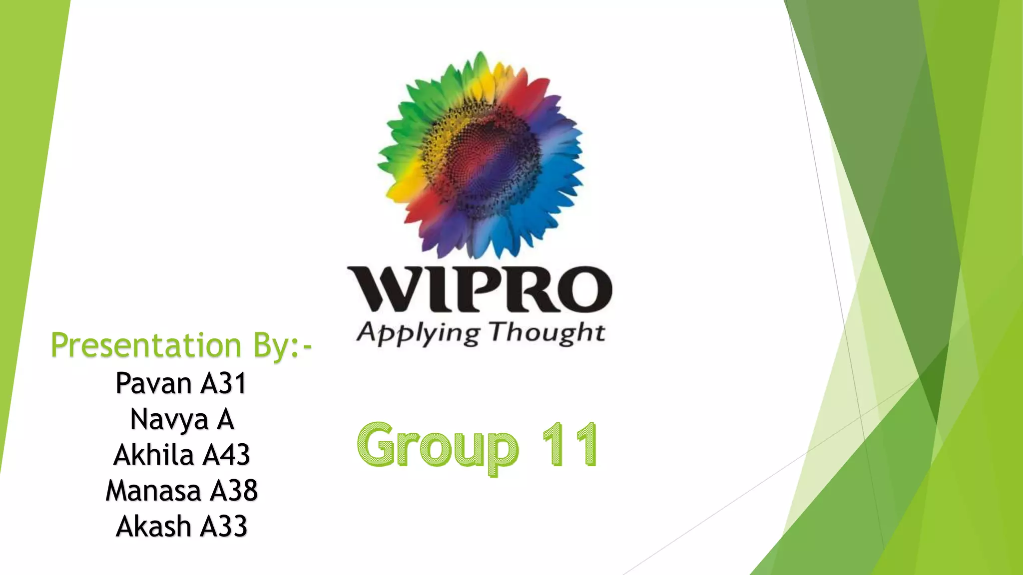 Wipro (Western India Products ltd) - A presentation | PPTX