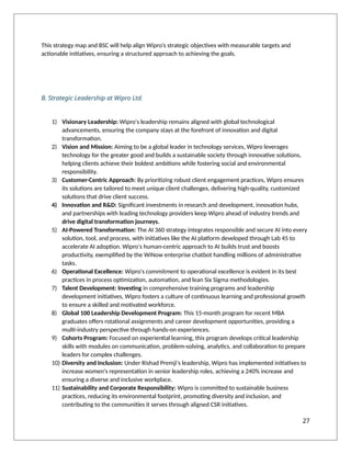 Wipro Strategic Report -IIM Lucknow EPSM Batch 5 | DOCX