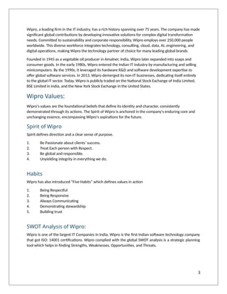 Wipro Strategic Report -IIM Lucknow EPSM Batch 5 | DOCX