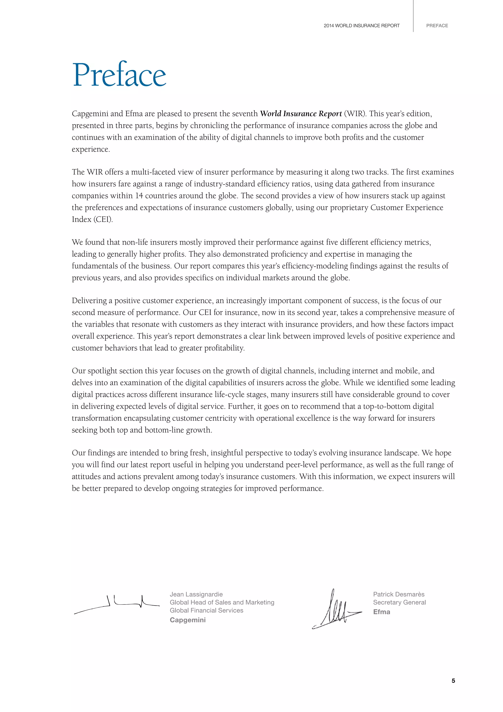 Capgemini-World Insurance report 2014 | PDF