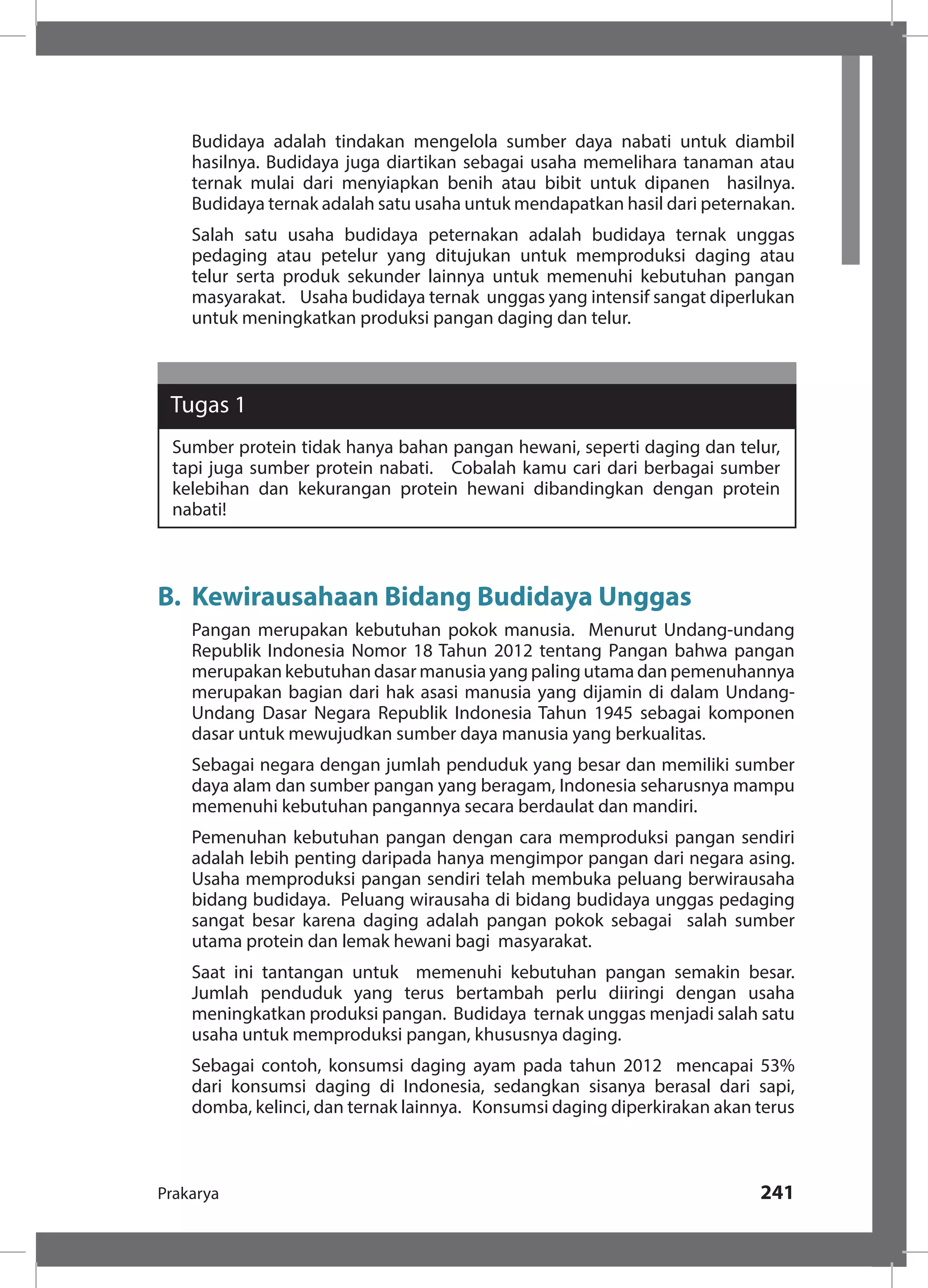 Wirausaha produk budidaya unggas pedaging | PDF