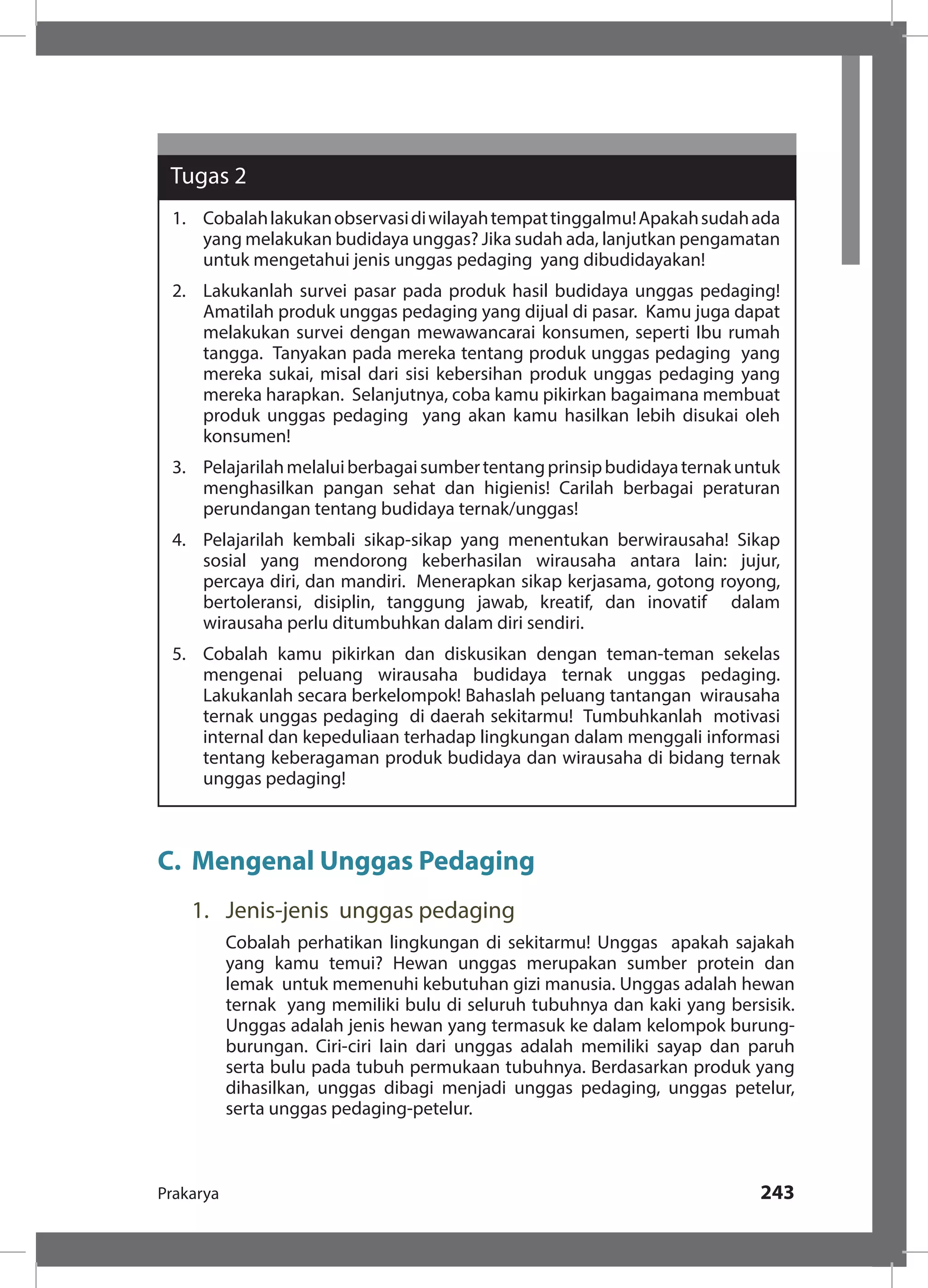 Wirausaha produk budidaya unggas pedaging | PDF