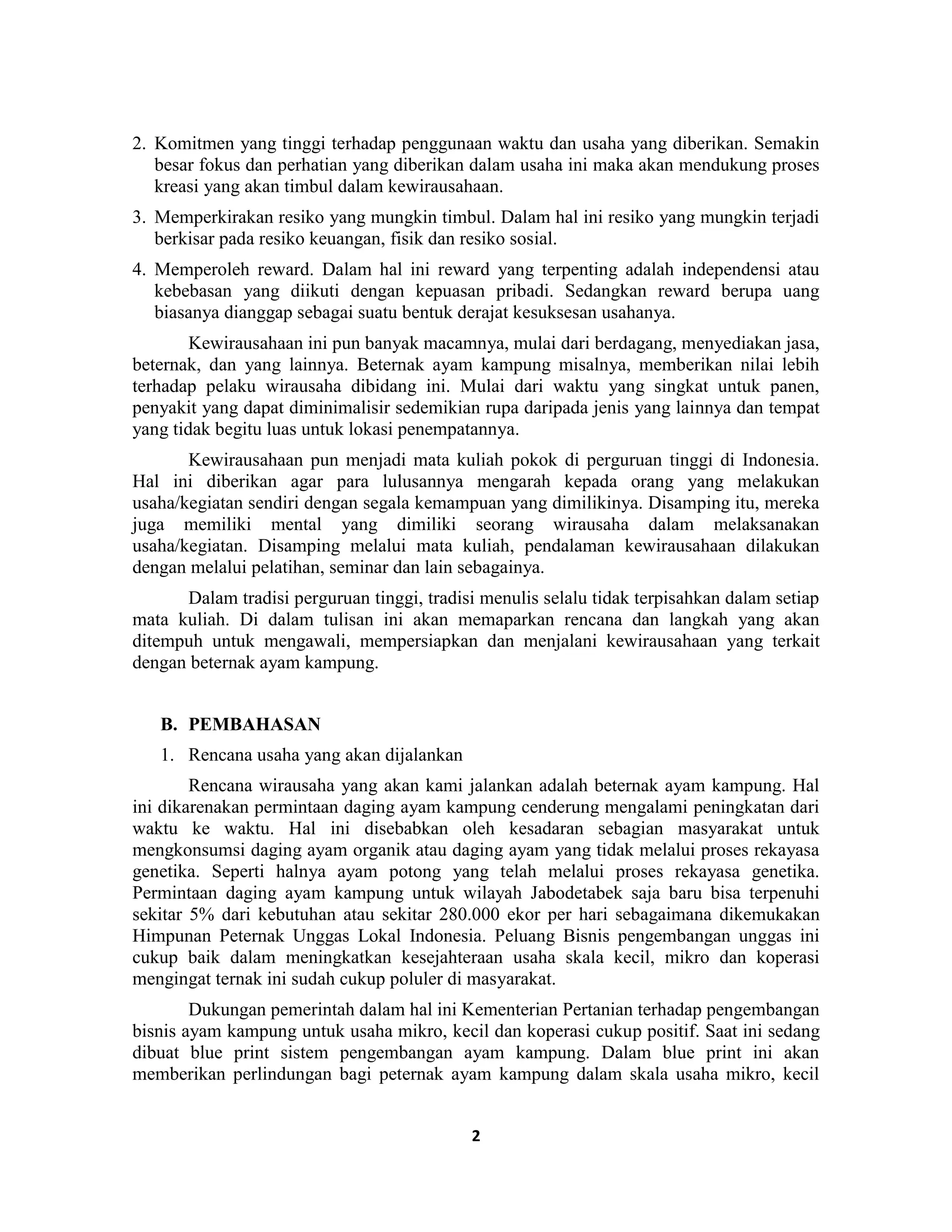 Wirausaha ternak ayam | PDF