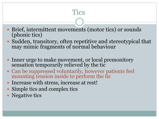 Movement disorders | PPTX