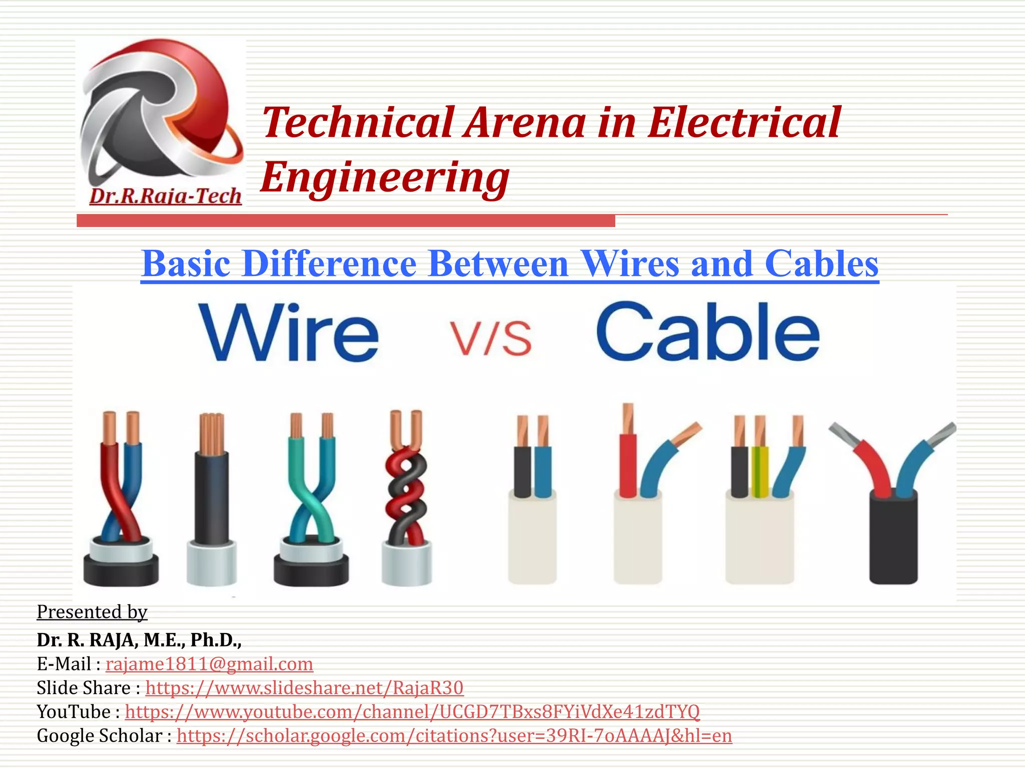 Basic Difference Between Wires and Cables | PDF