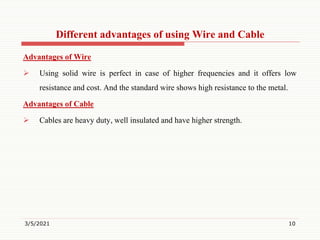 Basic Difference Between Wires and Cables | PDF