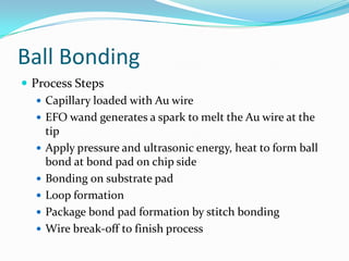 Wire bonding | PPTX
