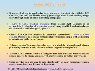 Wire & cable mailing database | PPT