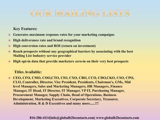 Wire & cable mailing database | PPT