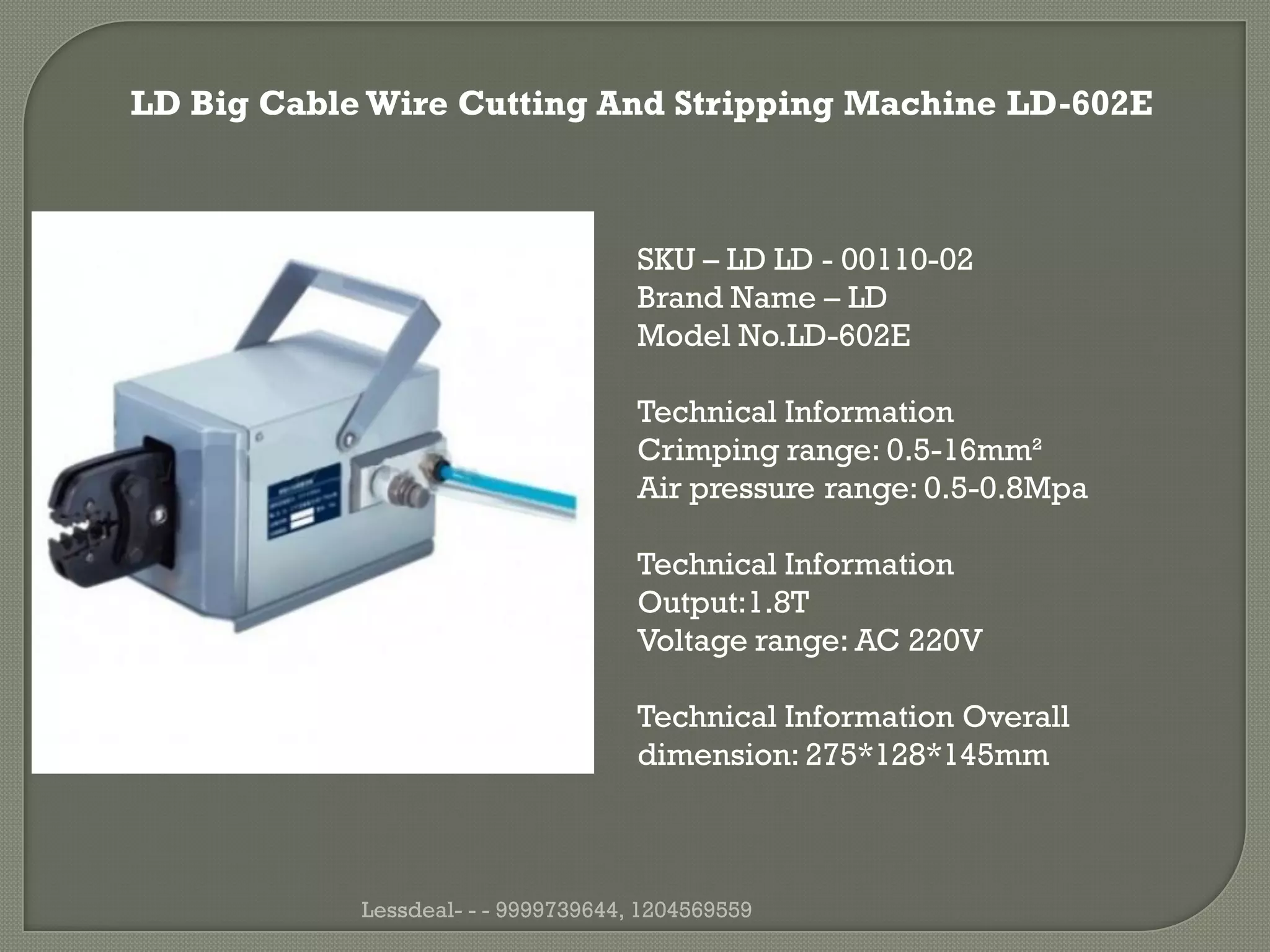 Wire Cutting Stripping Machine | PDF